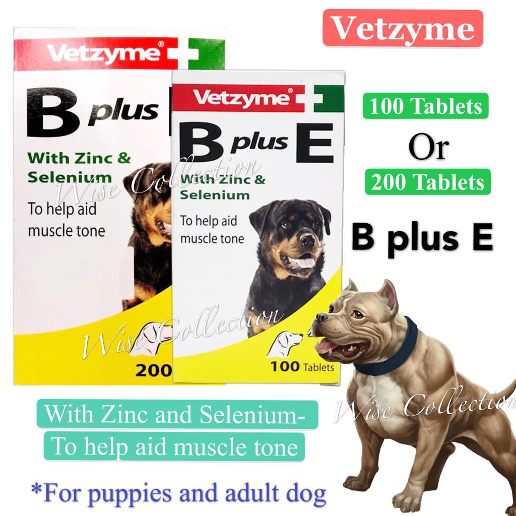 Vetzyme B plus E with Zinc & Selenium - 100 Tablets / 200 Tablets ...