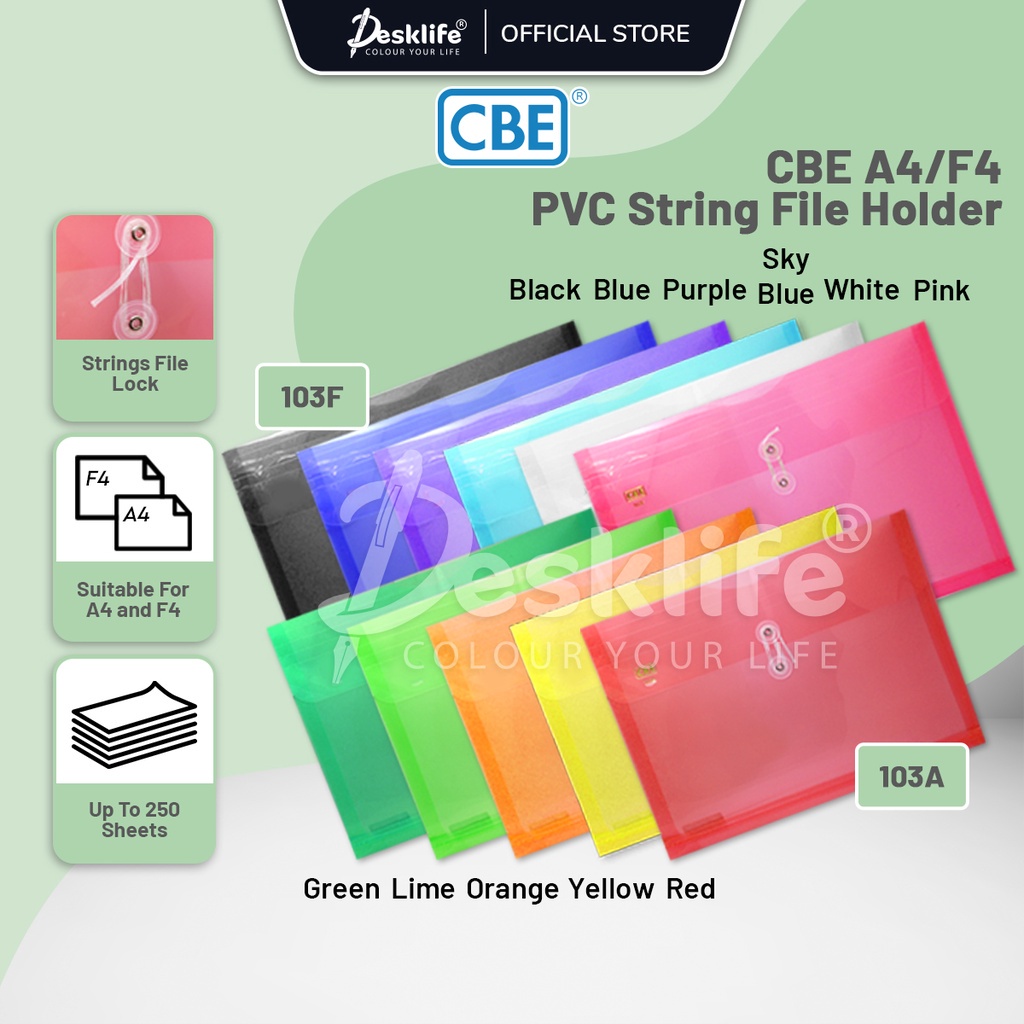 Desklife CBE A4 F4 PVC String Management File Holder 103A 103F -(1s/PCS ...