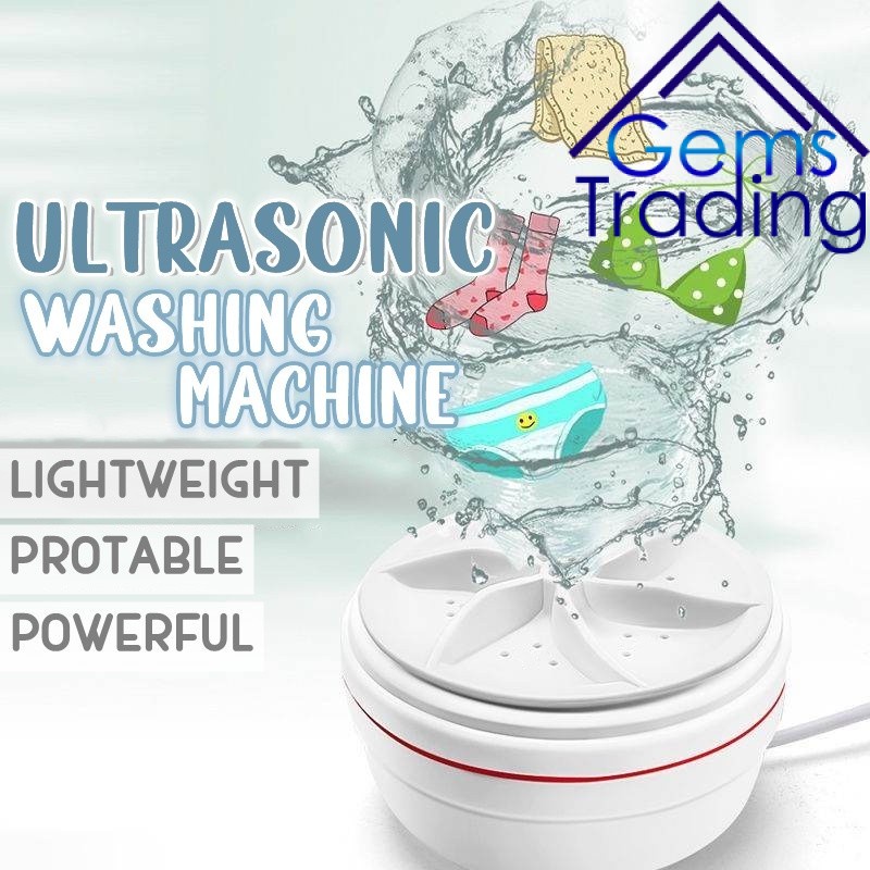 Mini Turbo Ultrasonic Washing Machine Portable Travel USB Washing ...