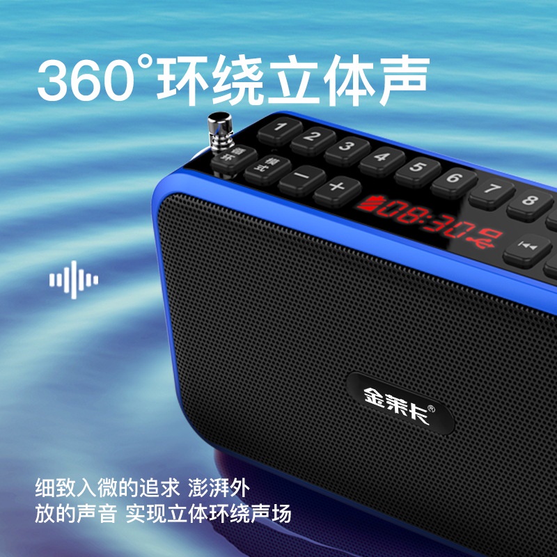 Wireless Speaker Bluetooth Speaker FM Radio Speaker Rechargeable USB ...