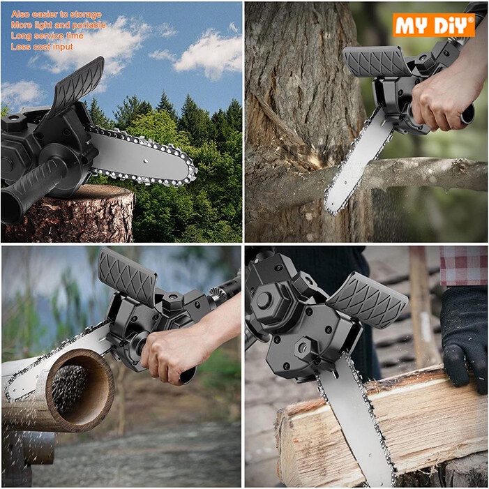 MYDIYHOMEDEPOT - 4inch 6inch Electric Drill Convert to Chainsaw ...