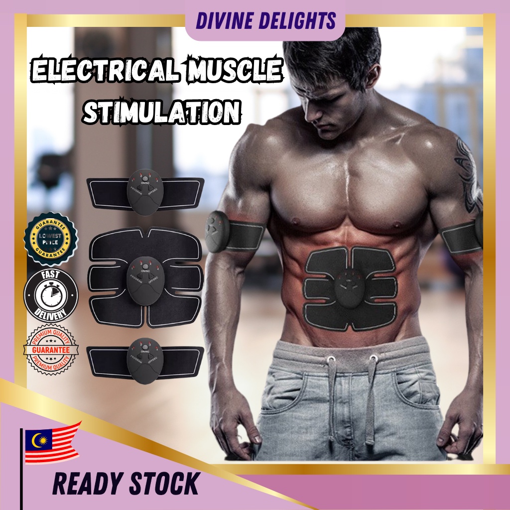 Rechargeable EMS Electrical Muscle Stimulation Muscle Trainer Muscle ...