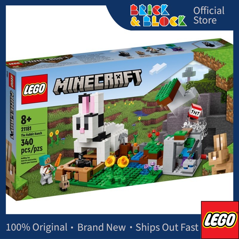 LEGO 21181 The Rabbit Ranch | LEGO Minecraft | Shopee Malaysia