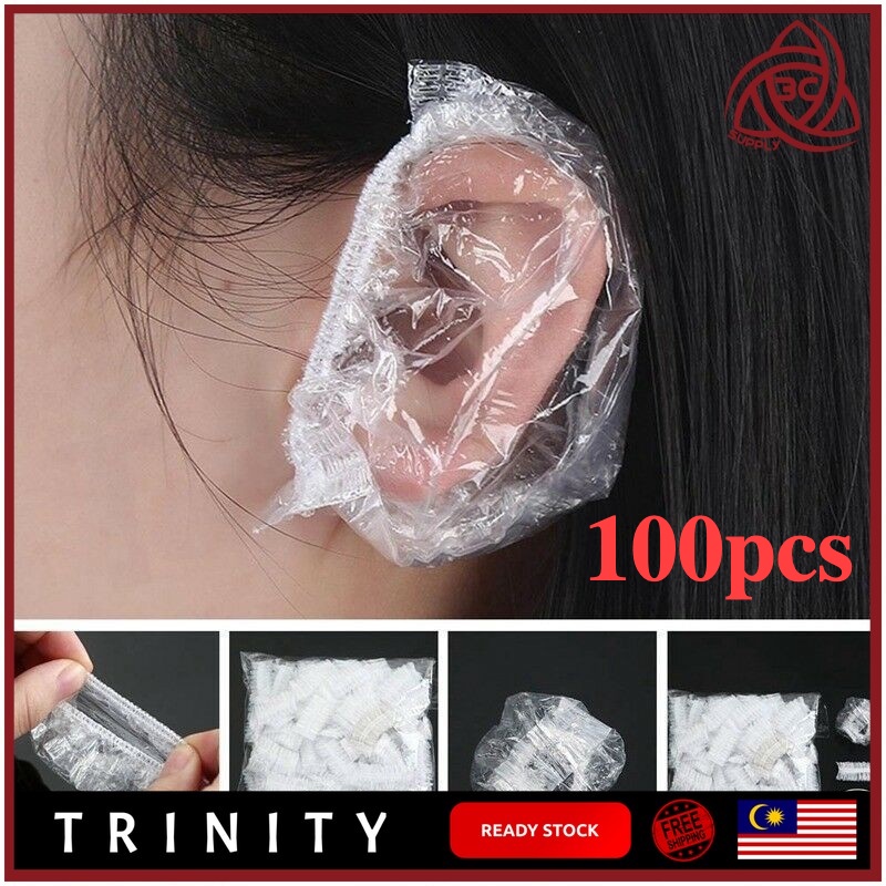100pcs / Pack Penutup Telinga Mandi Disposable Barber Salon Waterproof ...