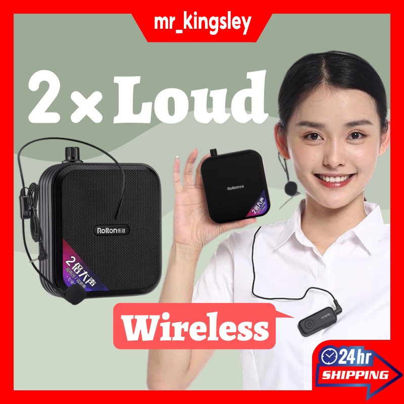 Rolton K600 Wireless Mic & Speaker Portable Voice Amplifier Bluetooth ...