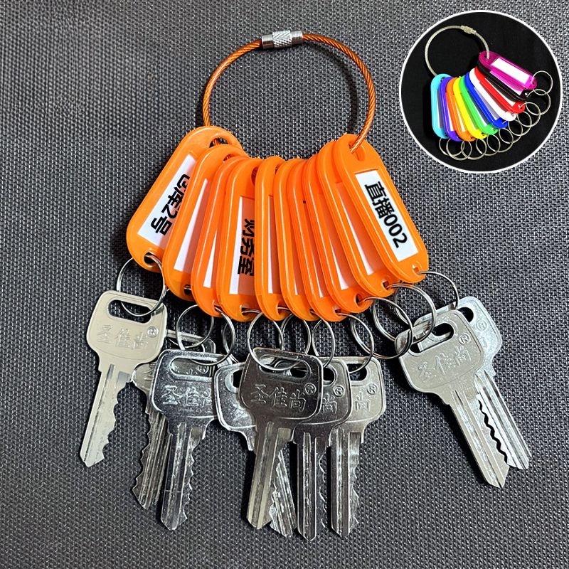 Wire Ring House Landlord Keychain Logo Hotel Color Sign Label Key Plate ...