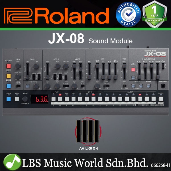 Roland JX-08 Boutique Series JX-8P Polyphonic Synthesizer Sound Module ...