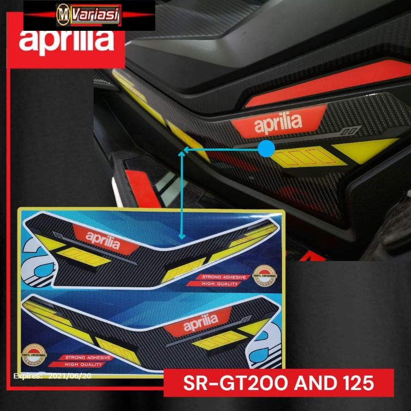 Aprilia SR-GT200 Sidepad Sticker Aprilia SR-GT200 Body Resin Sticker ...