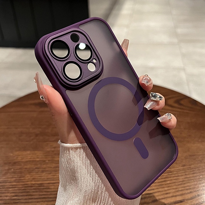 Matte Armor Magnetic Hard Case for iPhone 15 Pro Max 12 13 14 Promax 14 ...