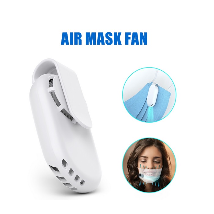 USB Rechargeable Clip-on Cooler Fan Fresh Air Mask for Face Mask ...