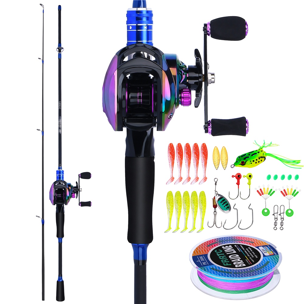 FRRTC Fishing Set Batang Pancing Set 2 Section Casting Fishing Rod and ...