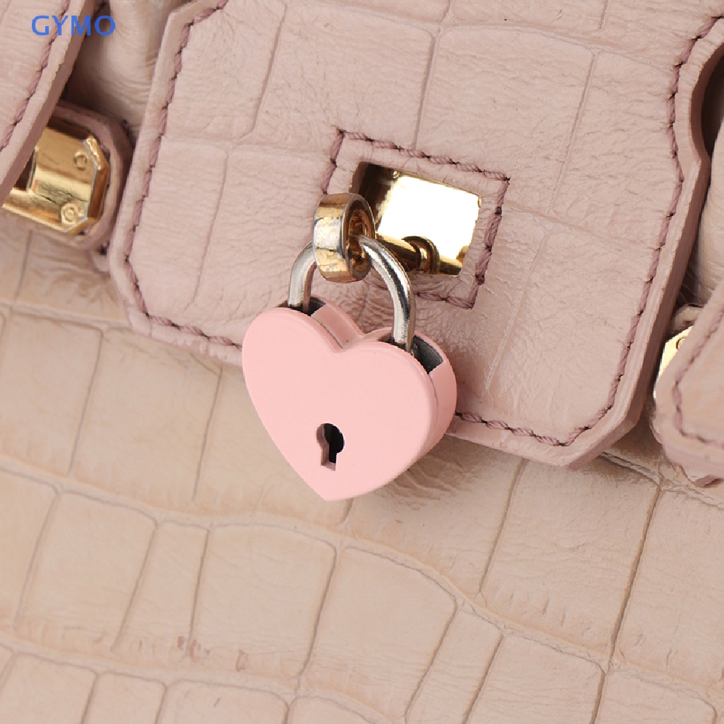 [cxGYMO] Heart Shape Padlock Luggage Hardware Locks W/Lock For Jewelry ...