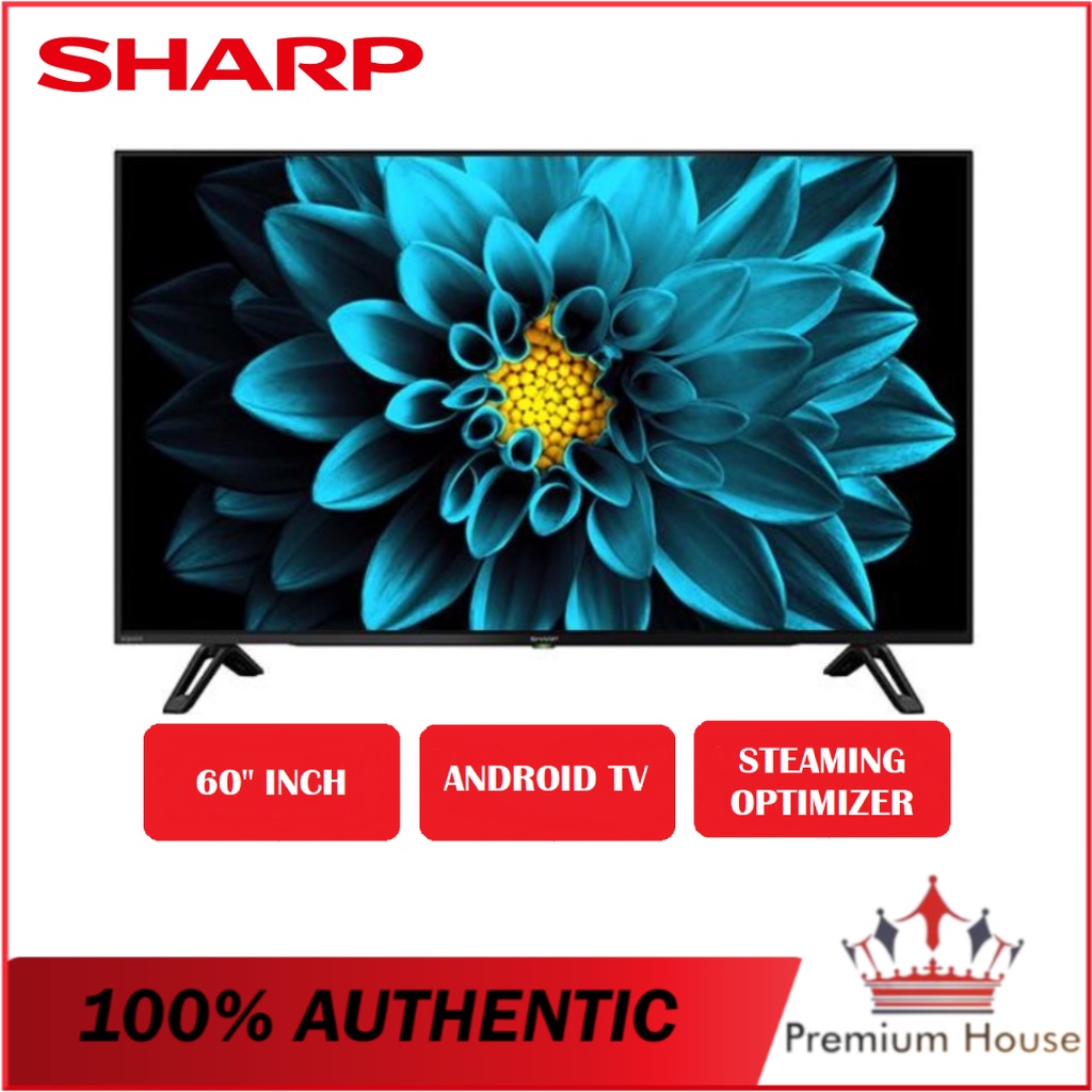 Sharp 60 Inch 4K UHD Android Smart Internet LED TV DVB-T2 4TC60DK1X ...