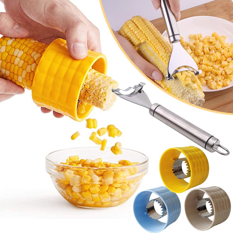 Corn Stripper Stainless Steel Corn Peeler Manual Rotation Cob Thresher ...