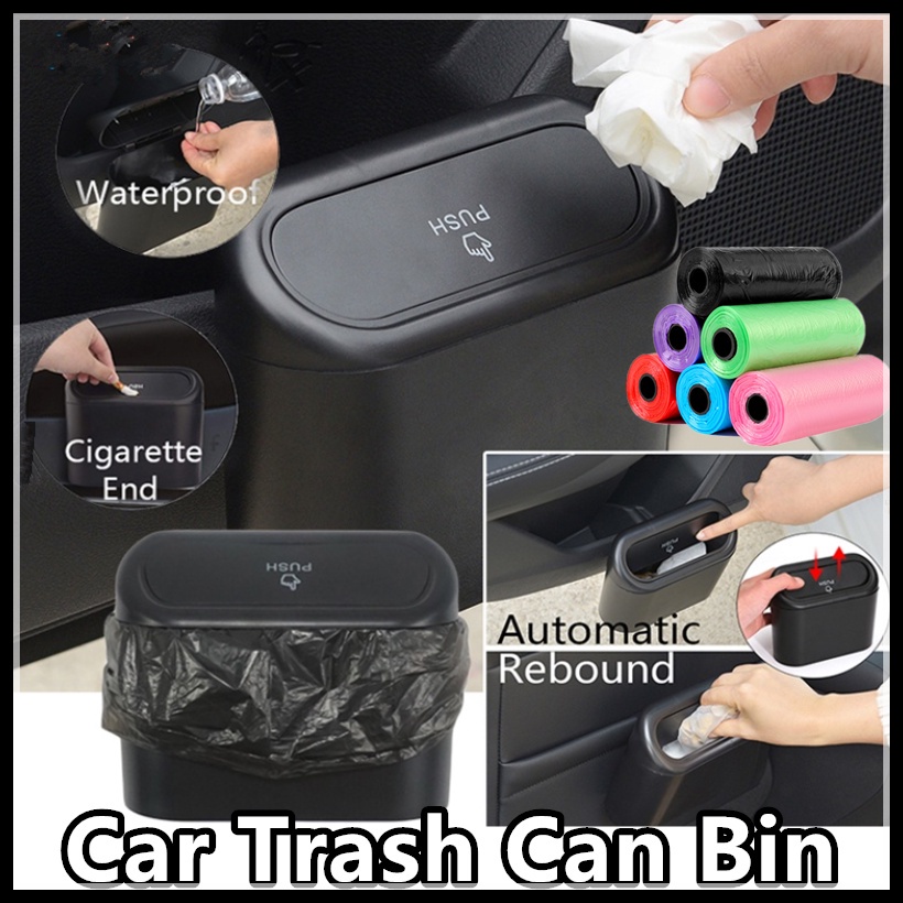 Portable Car Dustbin Can Trash Bin Auto Garbage Organizer Home Office ...