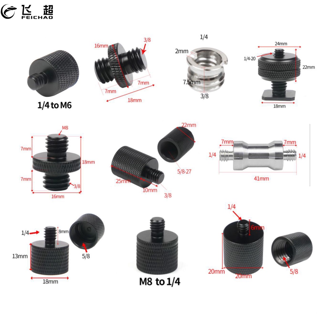 FEICHAO Male to Female Thread Screw Mount Converter Adapter For Mic ...