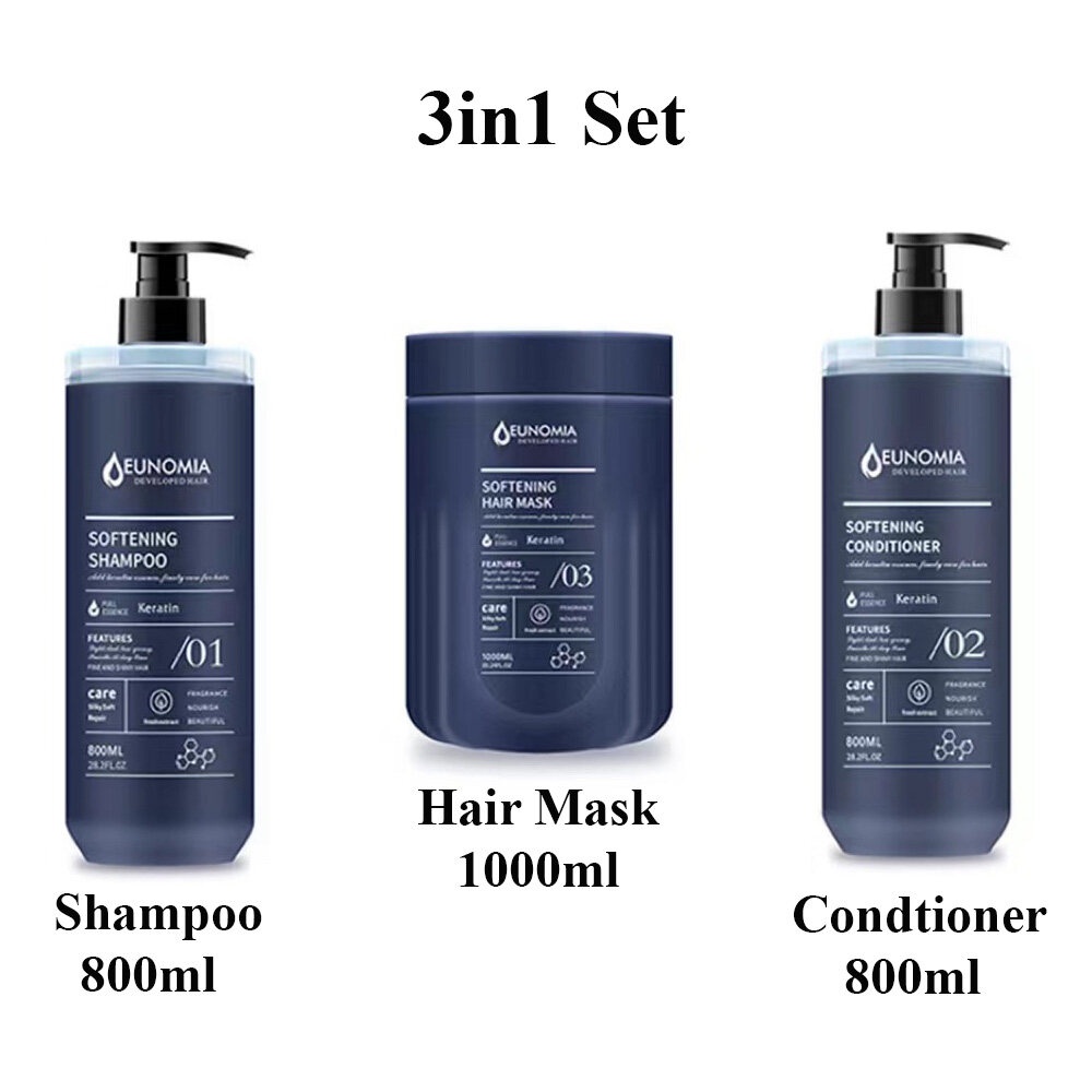 Eunomia Hair Repair and Nourishing Kit with Shampoo, Conditioner, and Hair Mask | Shopee Malaysia