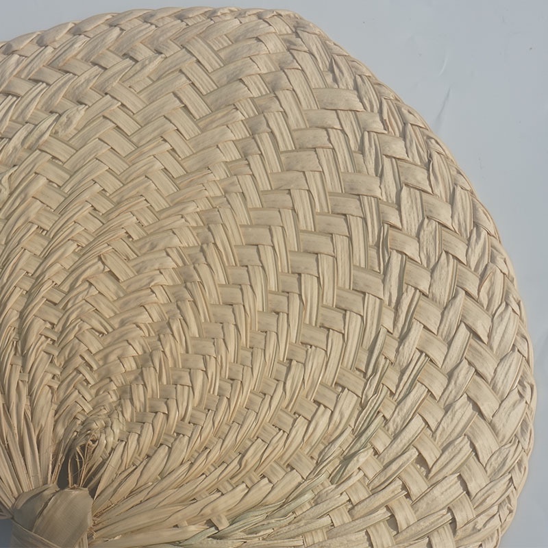 Handmade Straw Woven Fans Natural Raffia Hand Fans Craft Summer Cooling ...