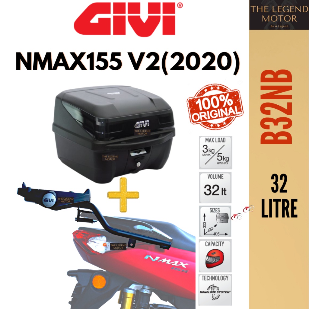 NMAX 155 V2 (2020) NMAX155 AEROX GIVI SRV SPECIAL HEAVY DUTY MONORACK ...
