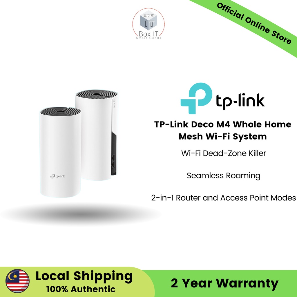 TP-Link Deco M4 Whole Home Mesh Wi-Fi System | Wi-Fi Dead-Zone Killer ...