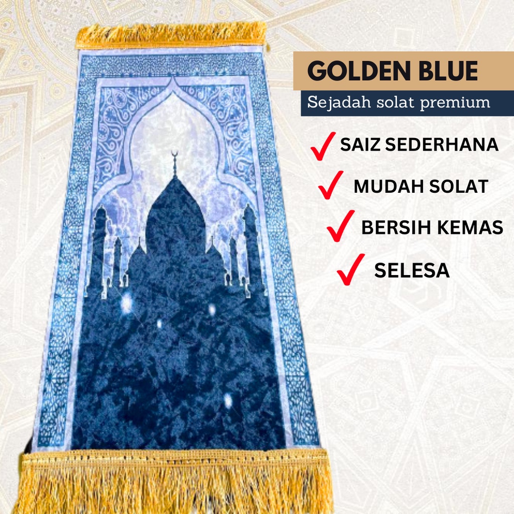 Sejadah Ringan Solat Aryan Premium saiz 70cm x 34cm kegunaan masjid ...