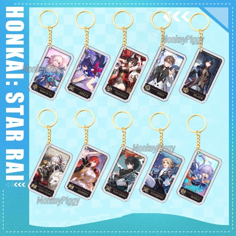 Game HONKAI STAR RAIL Keychain Arlan Asta Bronya Dan Heng Fu Xuan ...