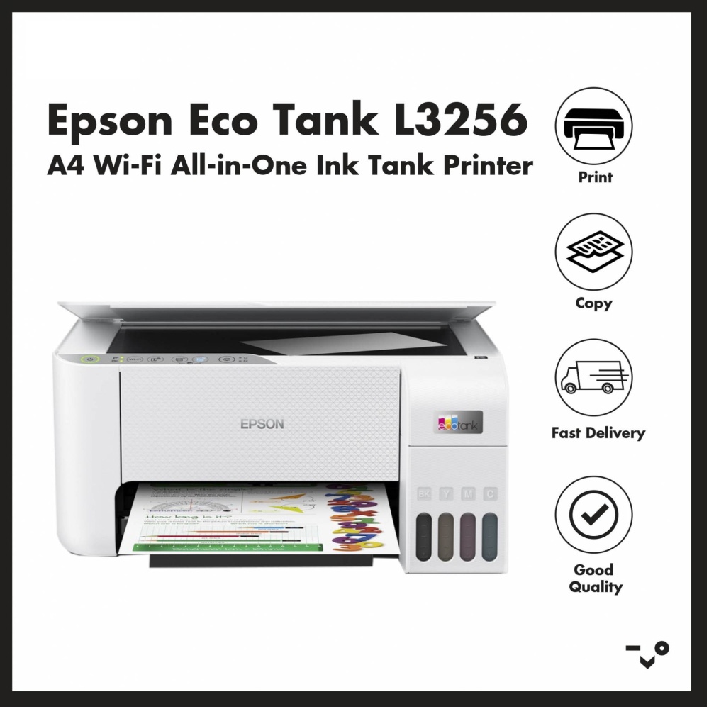EPSON L3256 L3210 L3250 L121 L3110 L3150 ECOTANK Ink Tank Printer WITH ...
