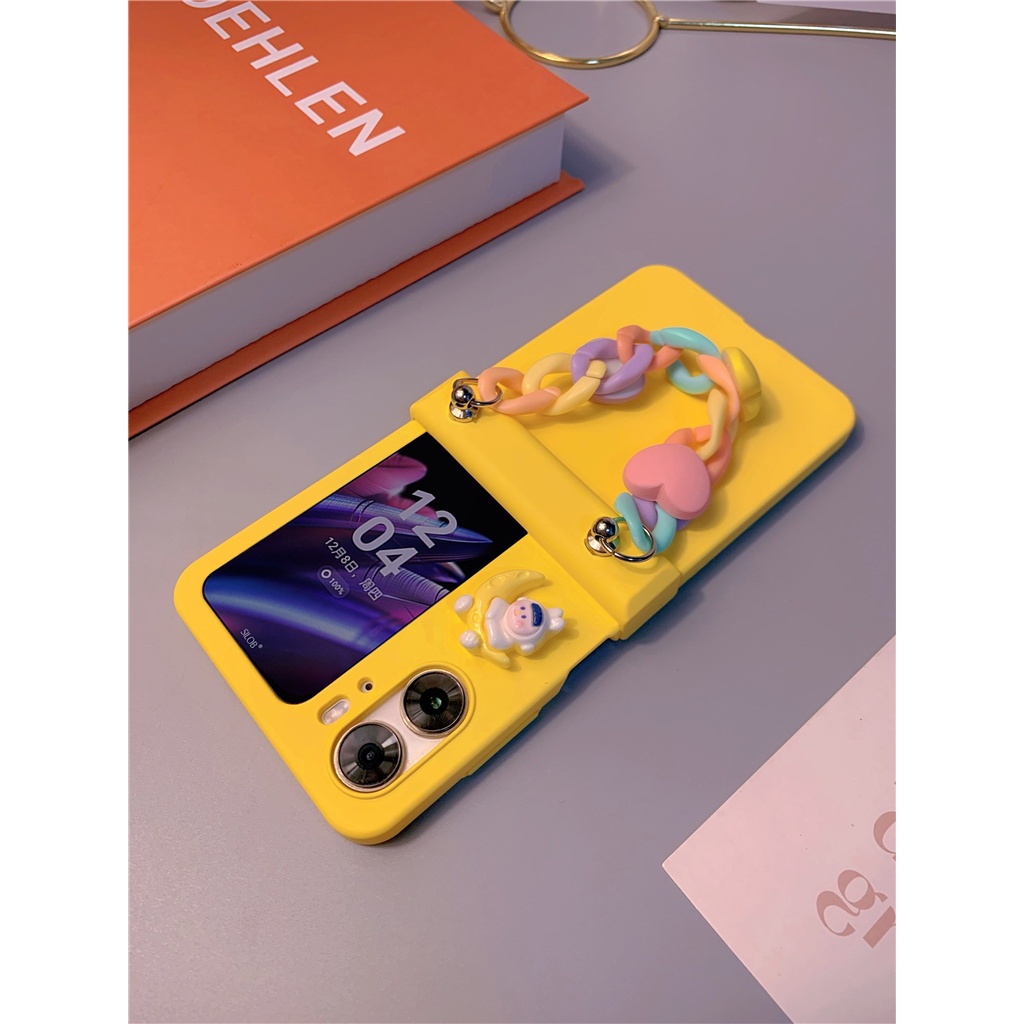 Korean Cute Moon Girl Patch Macaroon Love Bracelet Phone Case for OPPO ...