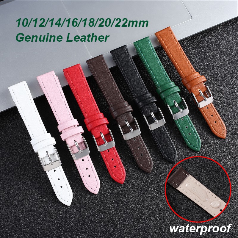 Soft Leather Strap 10mm 12mm 14mm 16mm 18mm 20mm 22mm Ultrathin Watch ...