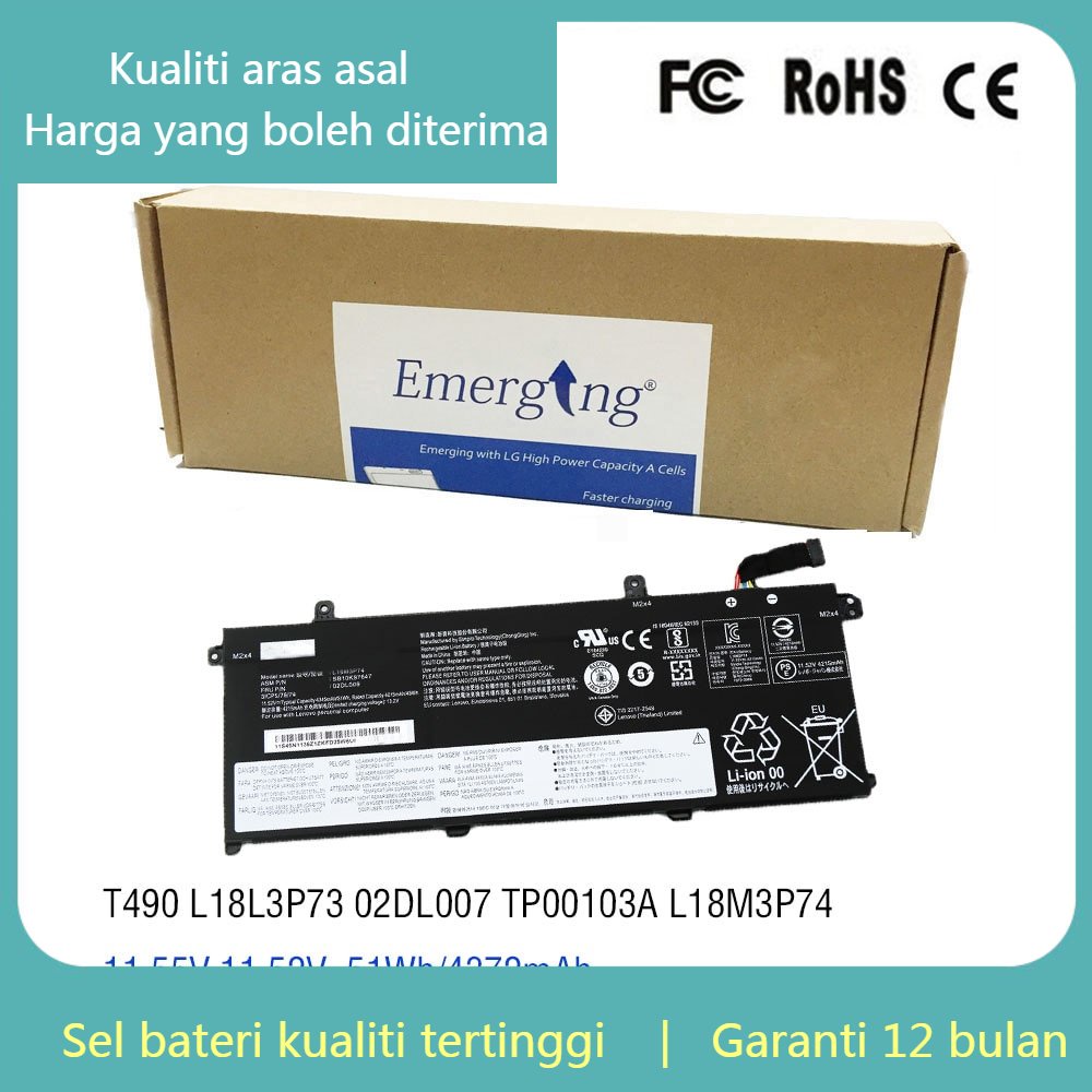 11.55V Original Battery for Lenovo ThinkPad T490 P43S P14s T14 1st Gen ...
