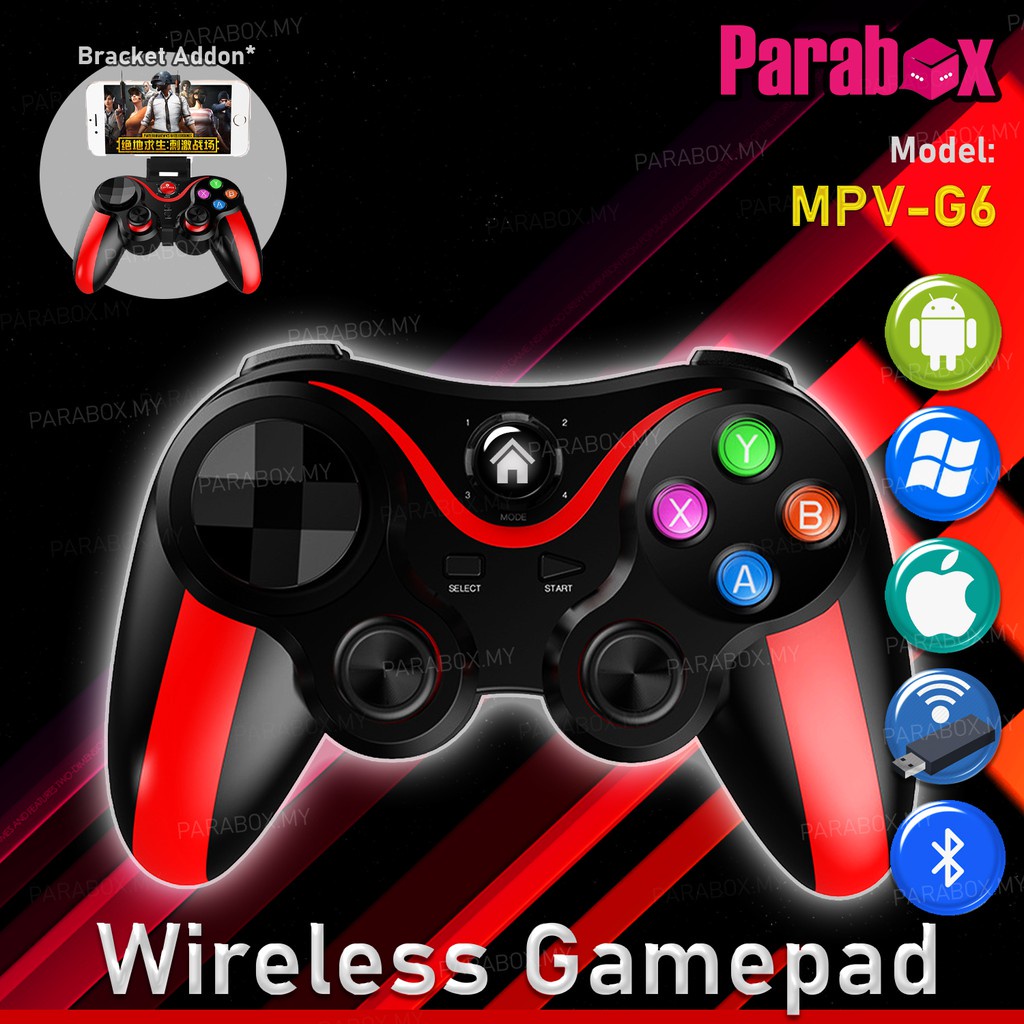 MVP-G6 Wireless Gamepad USB Bluetooth & 2.4GHz Game Controller Gaming ...