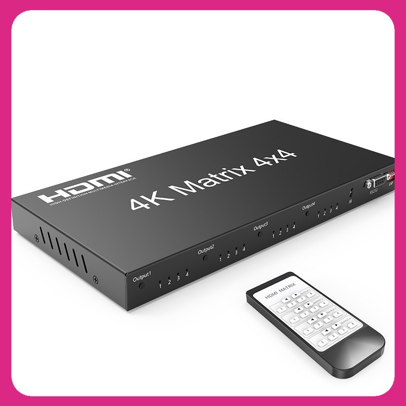 4K 60Hz True HDMI Matrix 4x4 HDMI 2.0 Matrix 2x4 4x2 4x4 Switch ...