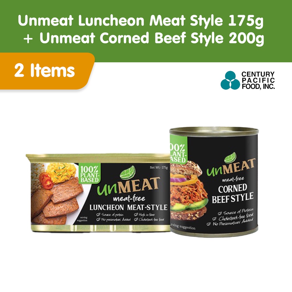 Unmeat Combo Pack (Unmeat Luncheon Meat Style 175g + Unmeat Corned Beef ...
