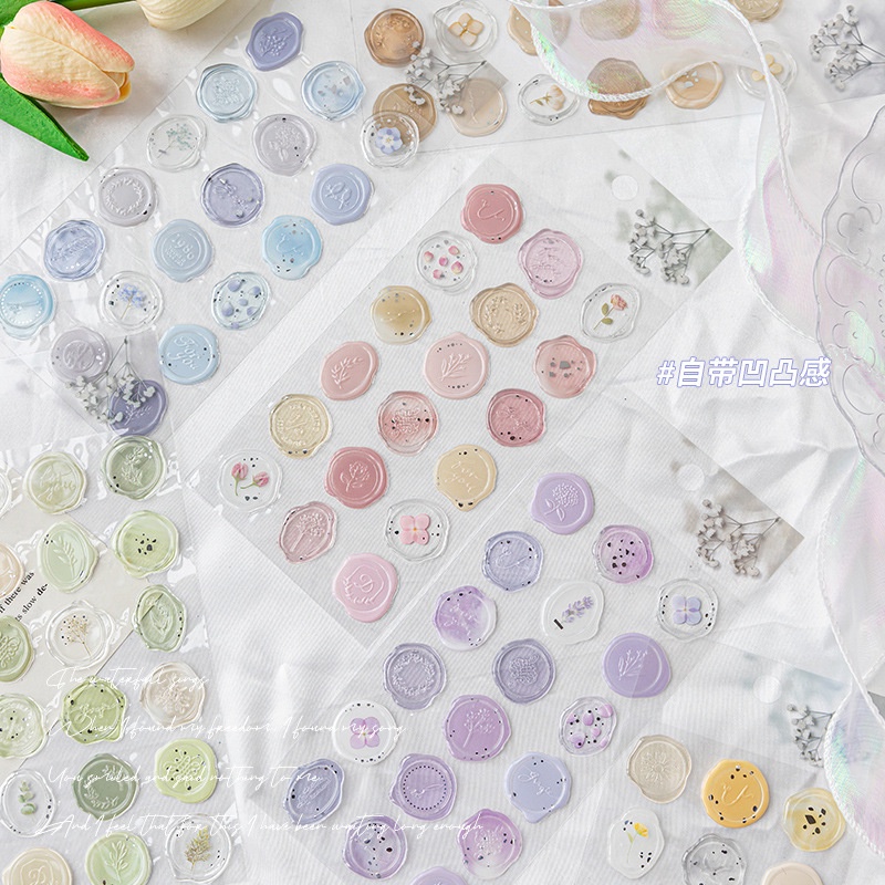 iria Aesthetic Lacquer Sticker Seal Decoration Sticker Envelope Gift ...