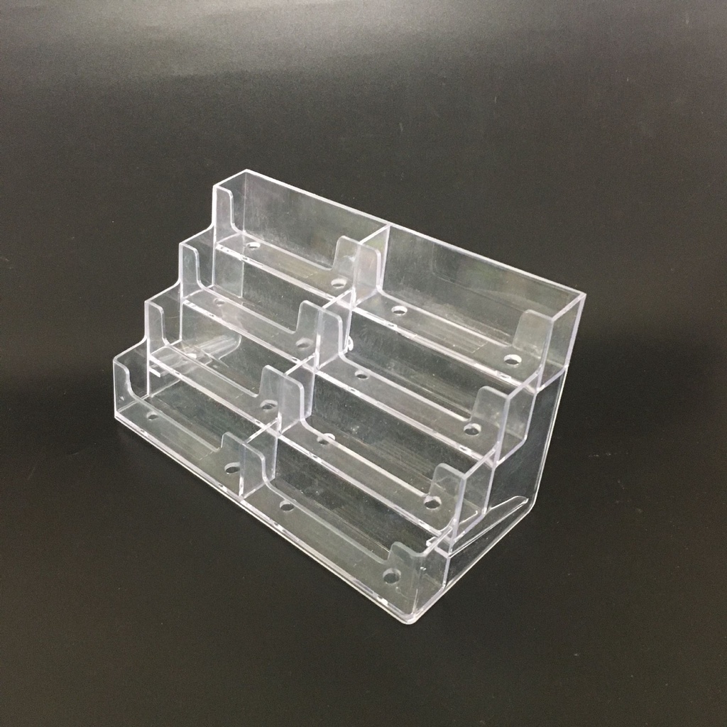Business Card Holders - 8 Pocket Desktop Clear Business Card Stands ...