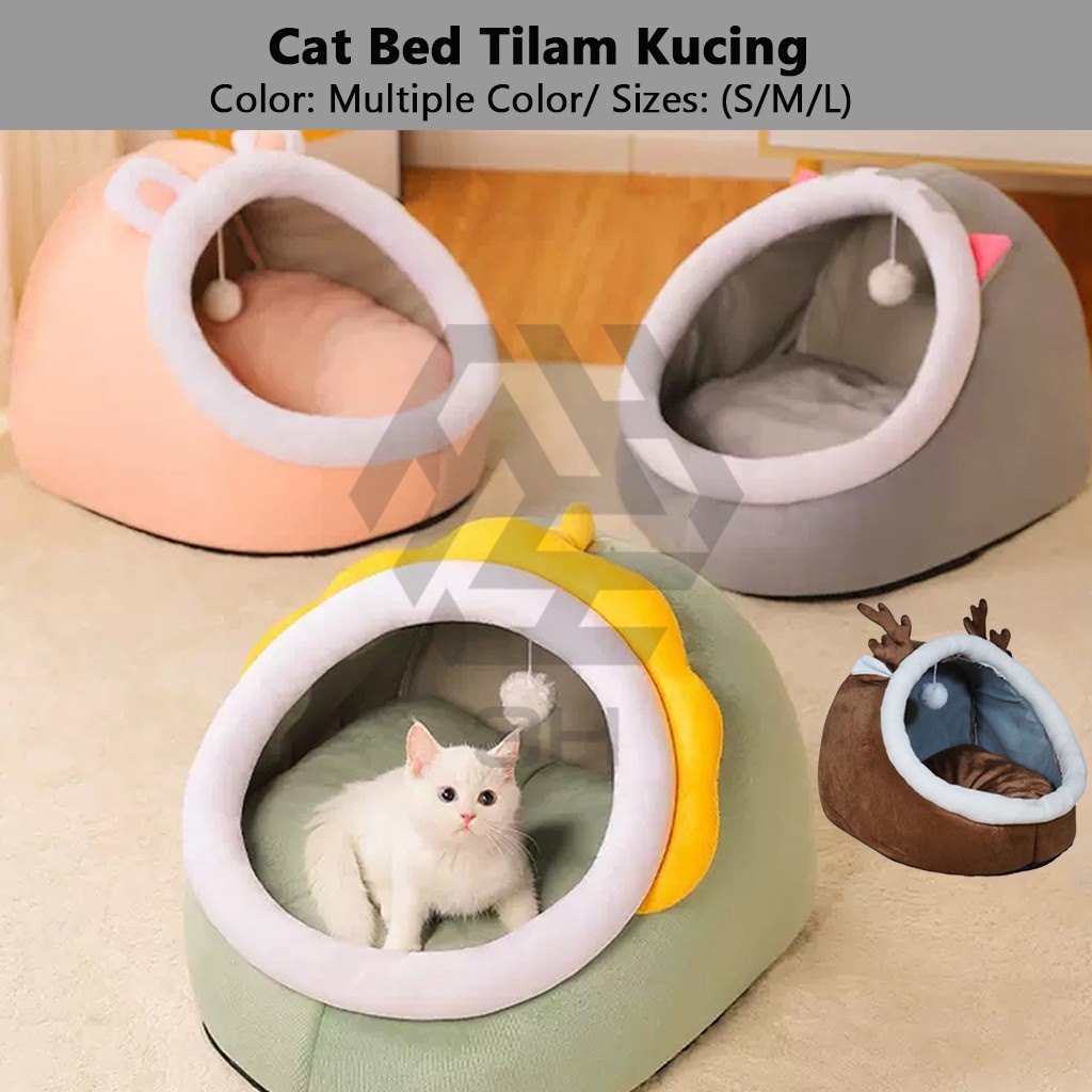 3H Cartoon Cat Bed/Pet Bed Foldable Removable Washable Pet Sleeping Bed ...
