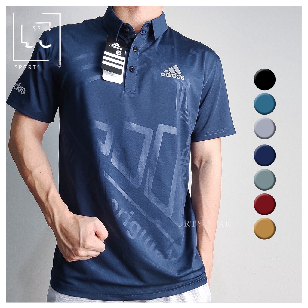 Sportswear AD2 Polyester Golf Shirt Collar Men Baju Golf Collar Shirt ...