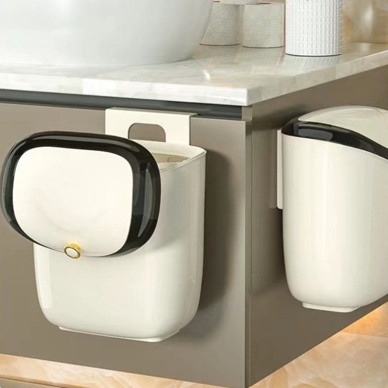 SH HOME 9L Wall Mounted Dustbin with Cover Bin Trash Dustbin Tong ...