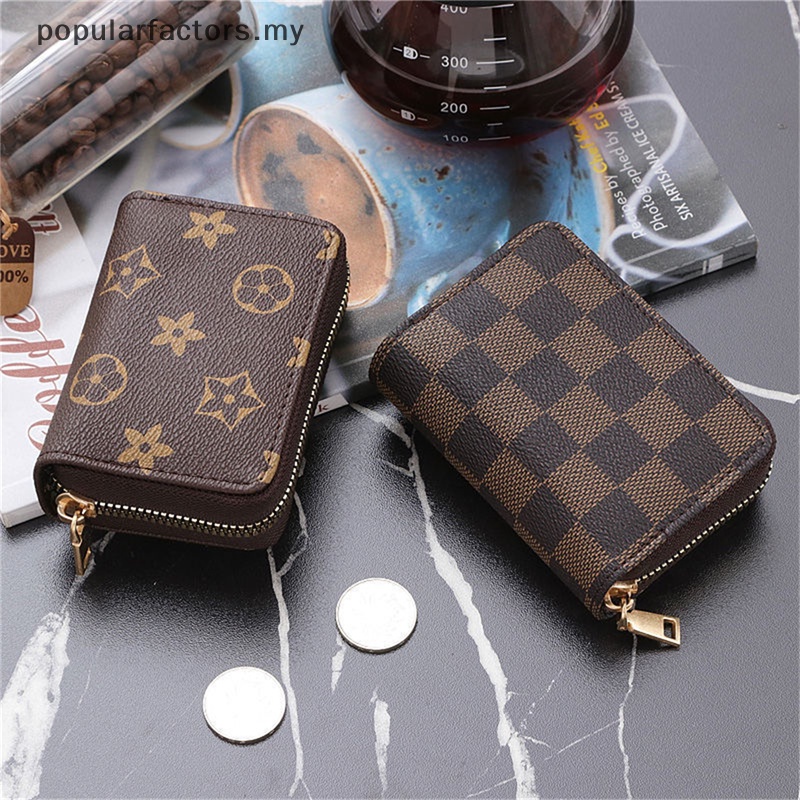 [popularfactors] Double Zipper Card Holder Coin Purse Multi-Function ...
