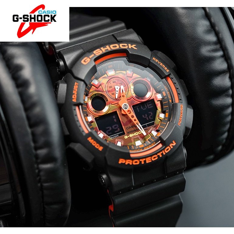 Casio G-Shock GA-100 camouflage Watches Analog Digital Men Sport Watch ...