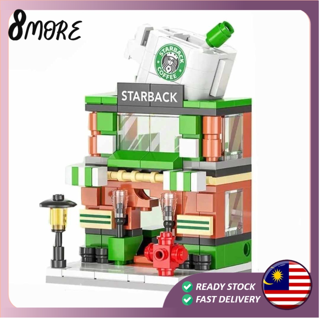 Mini City Street View Building Blocks Retail Convenience Store Shop ...
