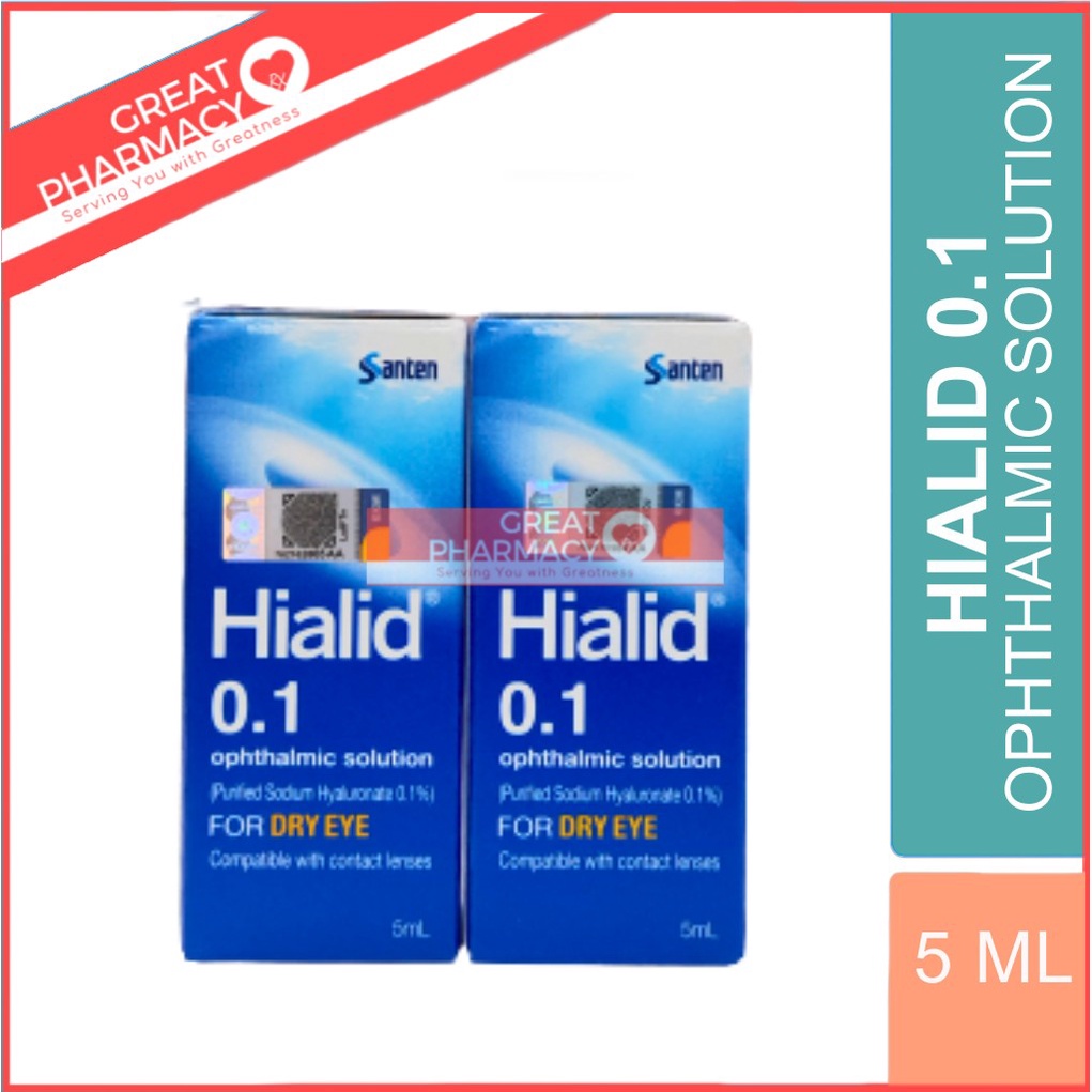 Hialid 0.1 Eye Drop Ophthalmic Solution 5ml x 2s | Shopee Malaysia
