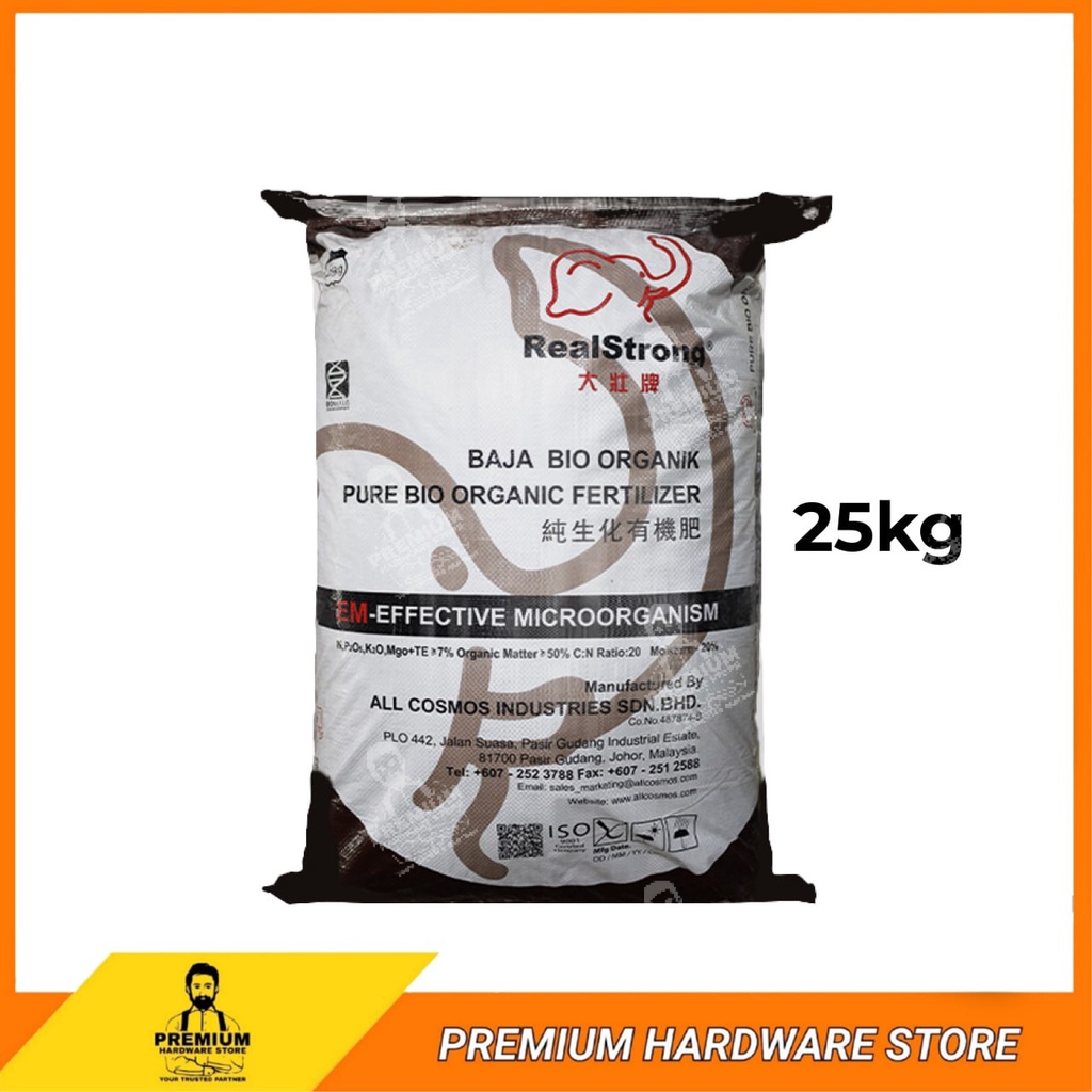REAL STRONG Pure Bio Organic Fertilizer 25kg Baja Bio Organik with ...