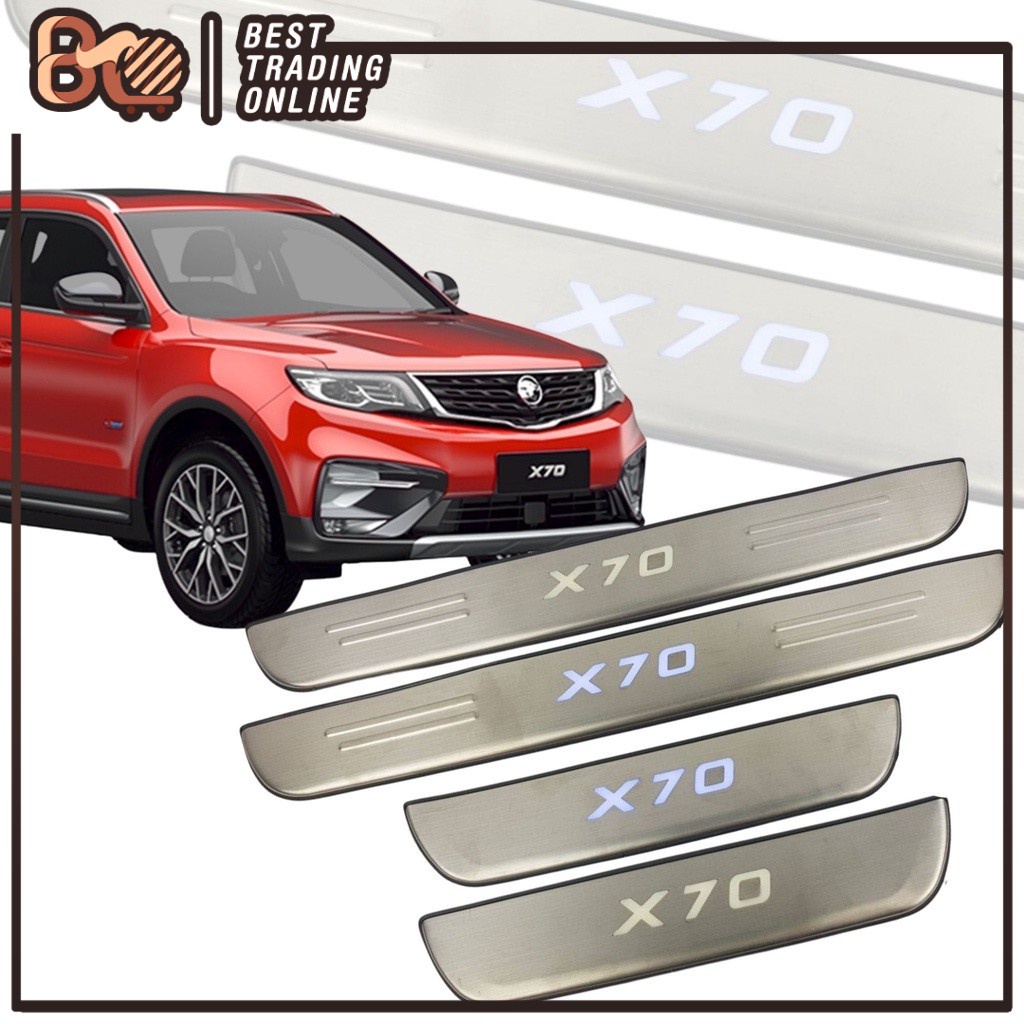 Proton X70 Side Steel Plate/Door Side Step With Led Blue 4pcs | Shopee ...