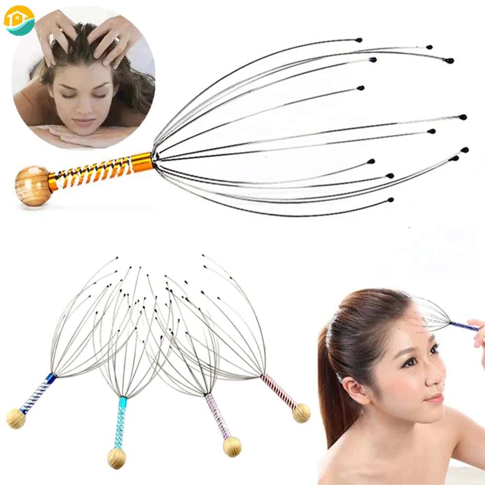 Durable Octopus Head Scalp Relaxation Massage Pain Relief Body Massager ...