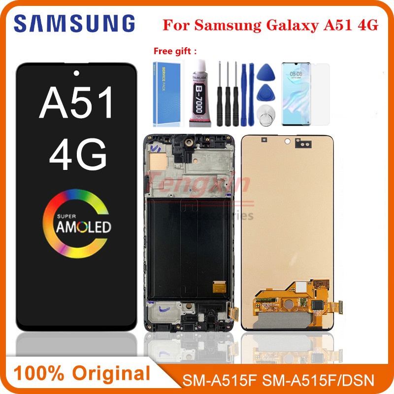6.5"; SUPER AMOLED Display For Samsung Galaxy A51 LCD A515 A515F A515F/DS A515FD Touch Screen ...