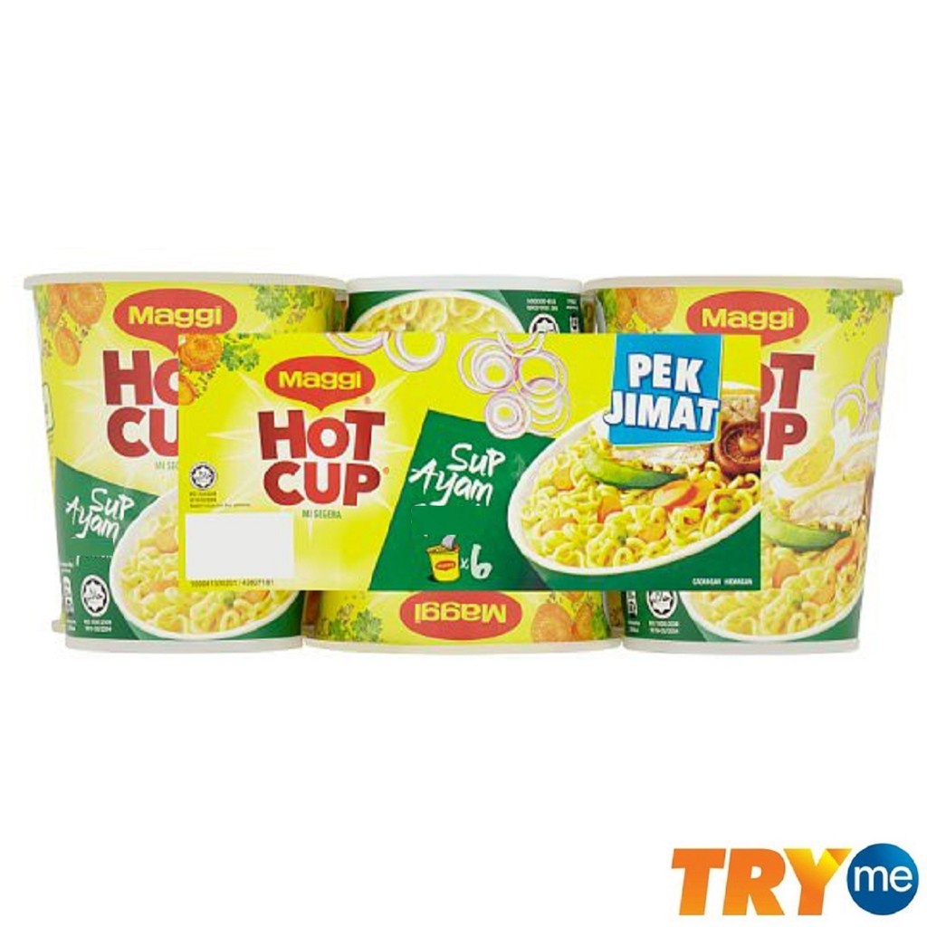 Maggi Hot Cup Instant Noodles Chicken (6 cups x 57g) | Shopee Malaysia
