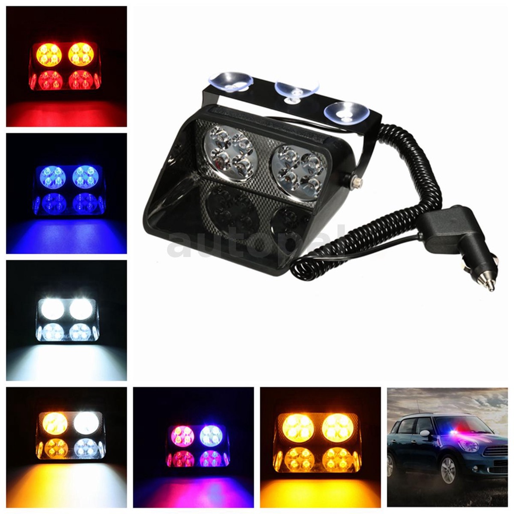 LED Windshield Warning Light Car Flash Police Beacon Emergency Strobe ...