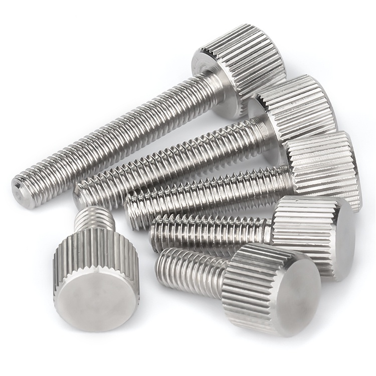 [WDY] M2M3M4M5M6M8 304 Stainless Steel Round Knurled Hand Screw Small ...