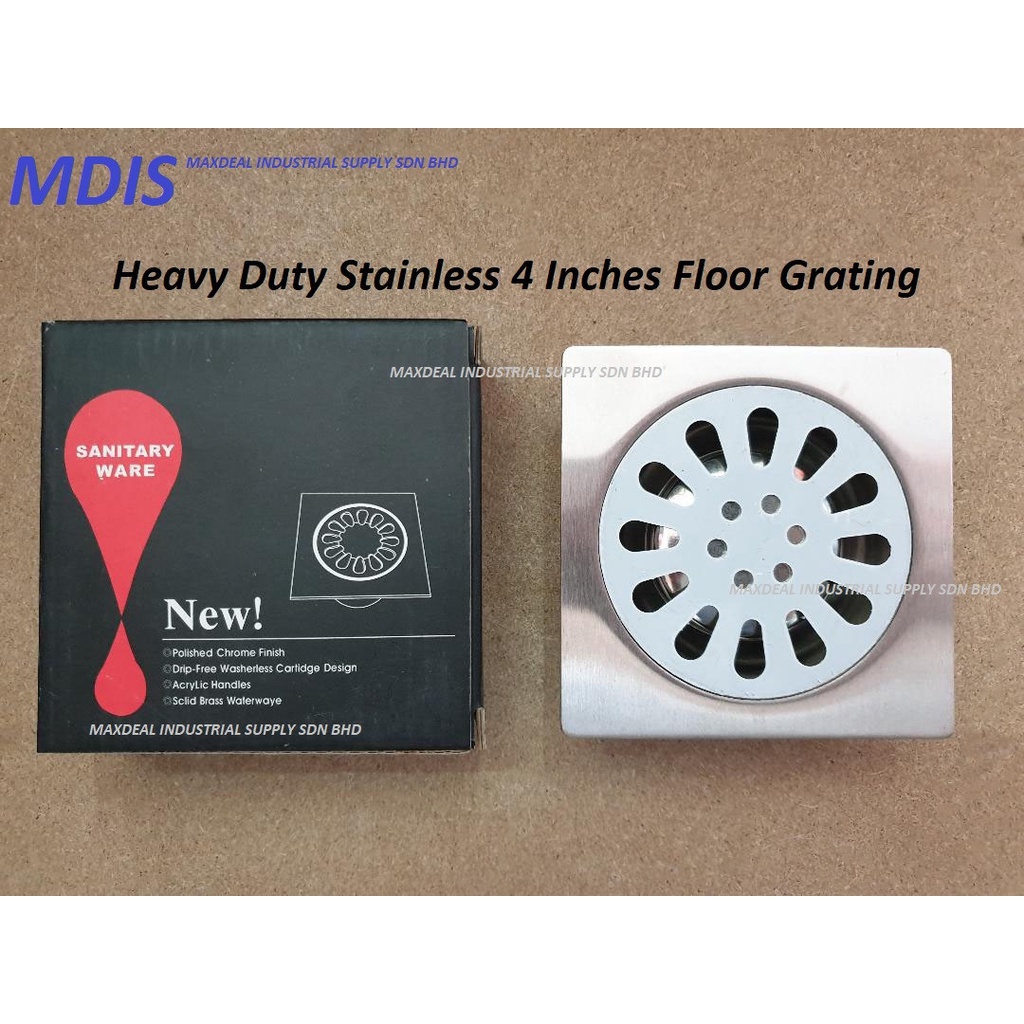 Heavy Duty 8502 Stainless Steel SUS304 4 Inch X 4 Inch Floor Grating Set | Shopee Malaysia